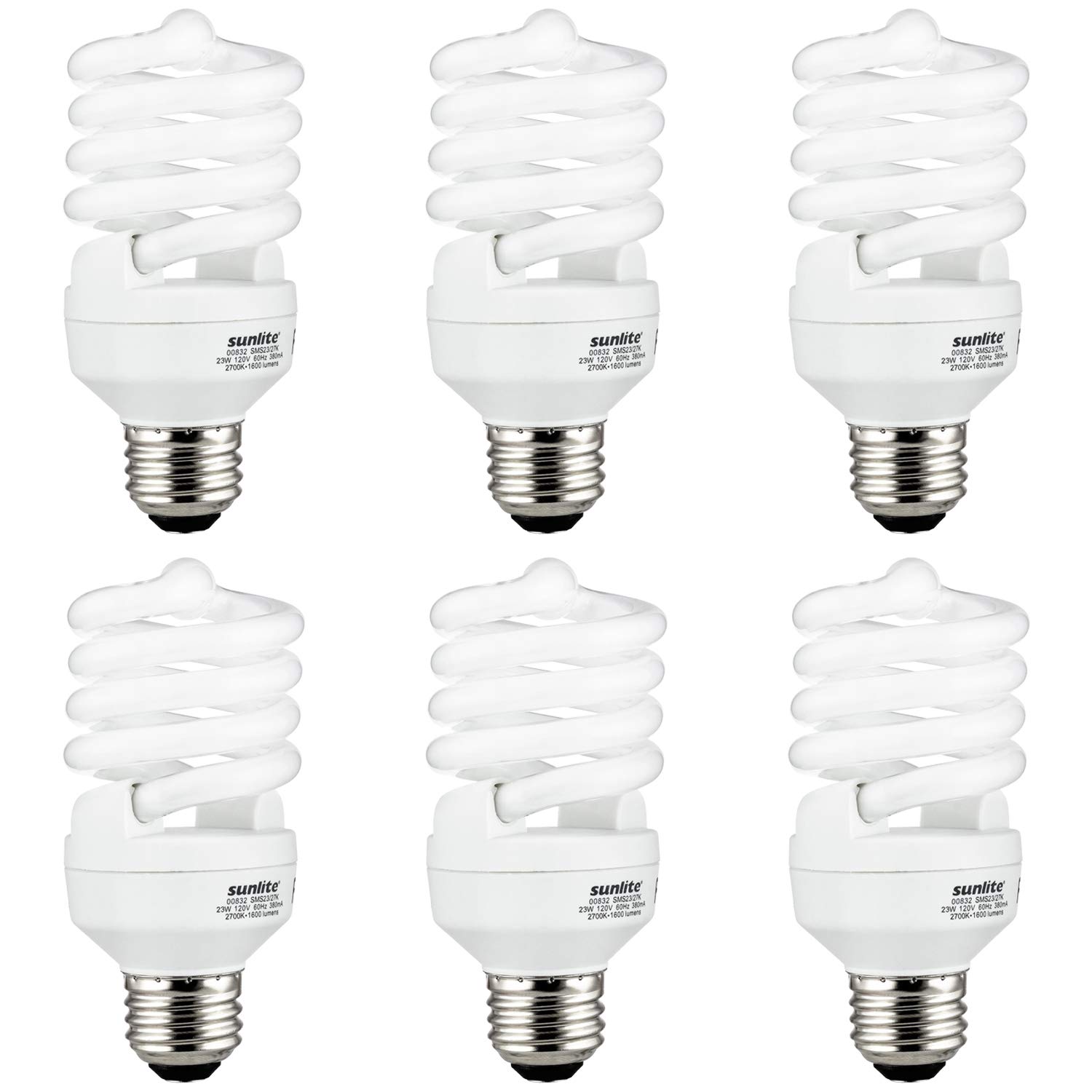 Sunlite 41426-SU Mini Spiral CFL Bulb, 23 Watts (100W Equivalent ...