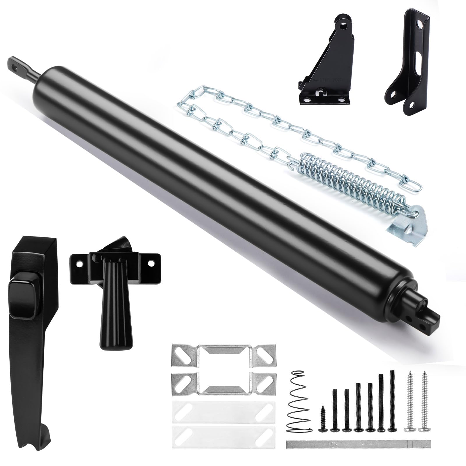Snapklik.com : Black Screen And Storm Door Closer Kit, All In ONE ...