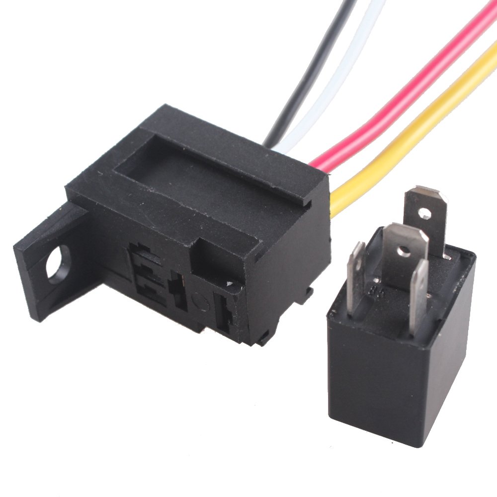 Snapklik.com : Heavy Duty Car Automotive Relay 12V 30A SPST 4pin Socket ...