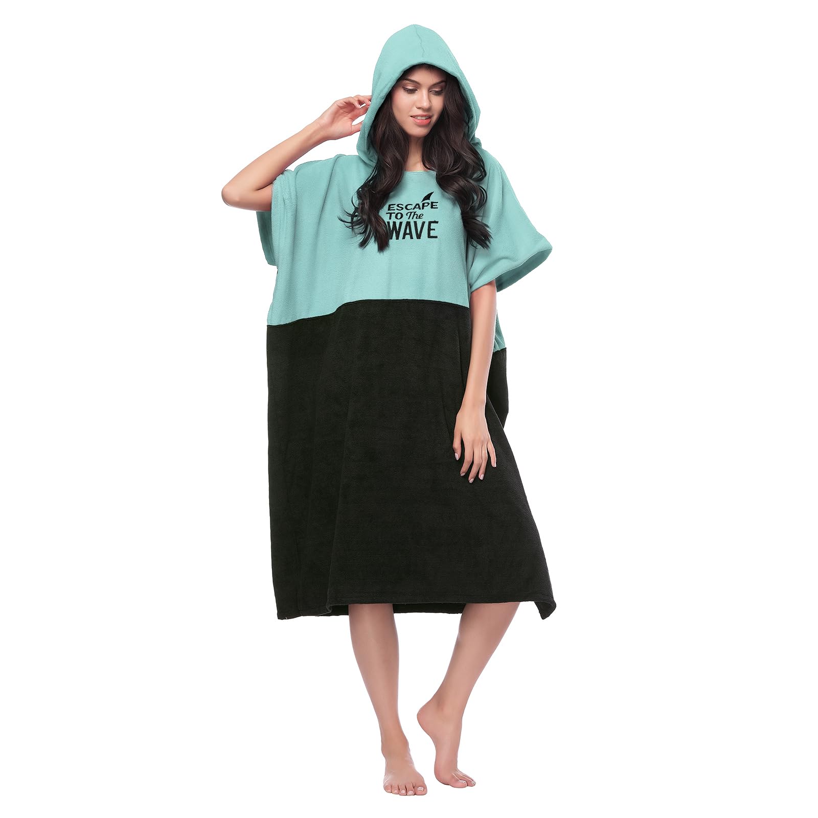 Vulken Changing Robe Extra Large Thick Hooded Beach Towel. Adult Surf ...