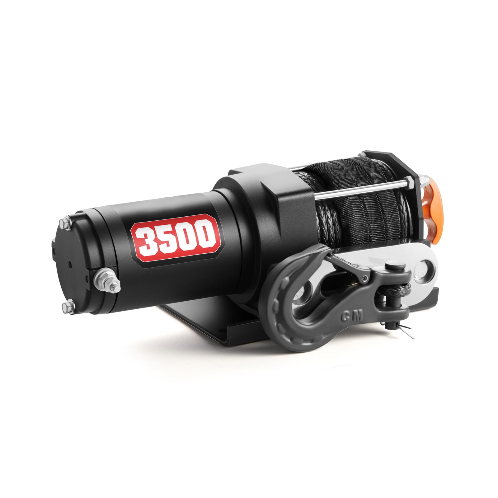 Snapklik.com : 3500lb Electric Winch 12V DC 50 Ft Synthetic Rope ...