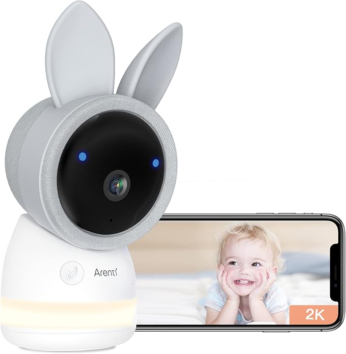 ARENTI 2K Baby Camera with 360° View and Smart Features