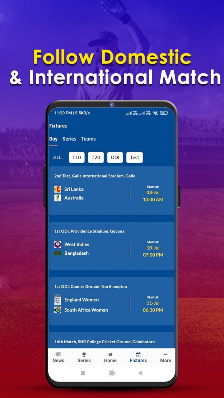 cricket line :- cricket live match score & news-Amazonアプリストアのアプリ