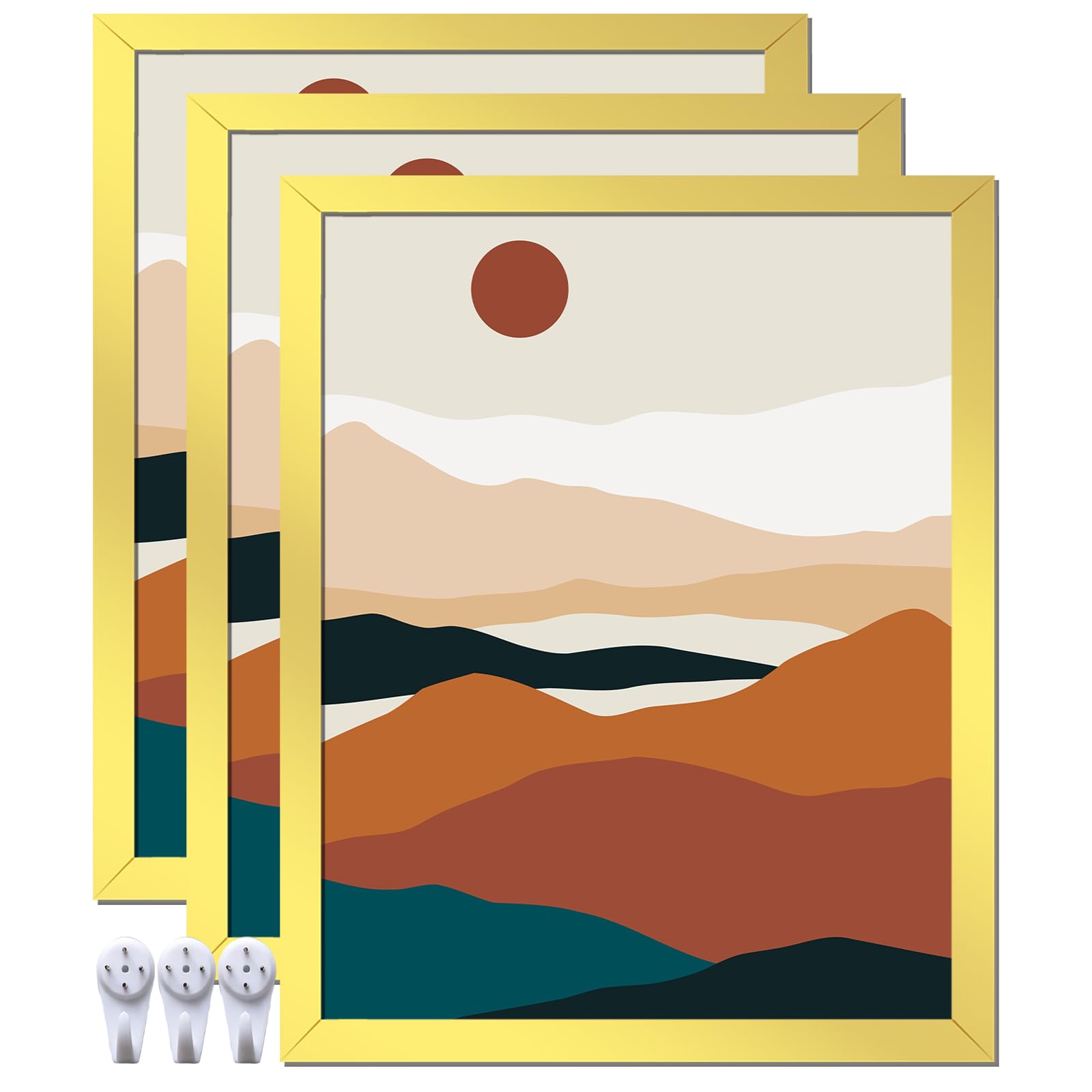 Amazon.com: ijuerybai Gold 12x15 Picture Frame Set of 3, High ...