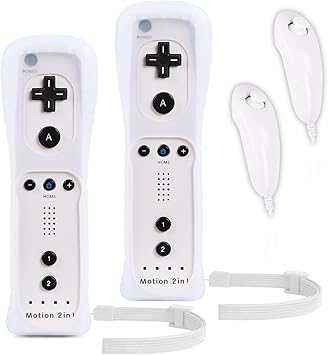 Motion Plus Wii Controllers 2Packs with Nunchucks, Wii Remote ...