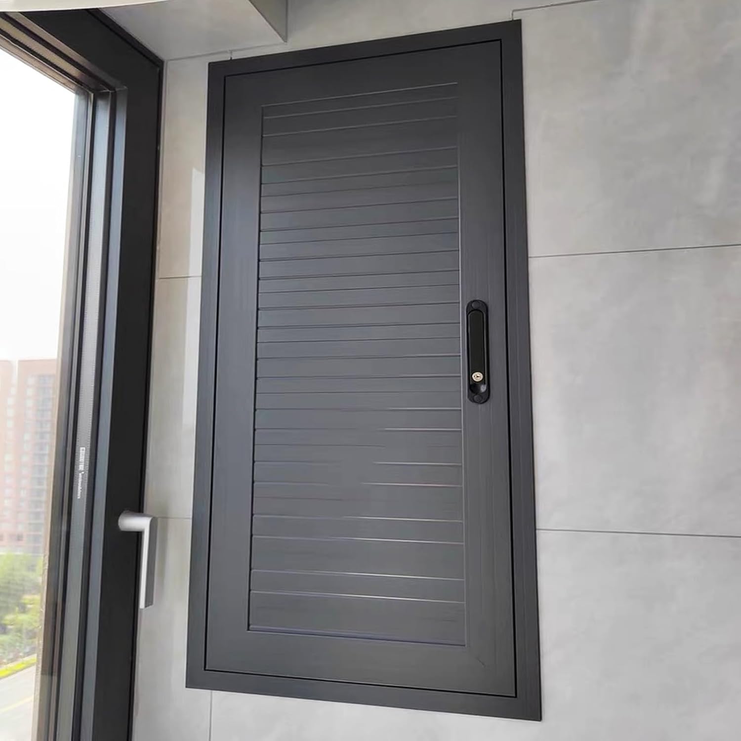 Access Panel Door Aluminium Louvered Lock & Key, Secure Wall Concealing ...