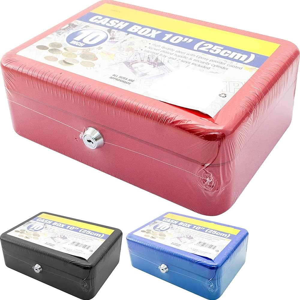 Cathedral Products 12 Inch Black Lockable Security Box with Bolt Down ...