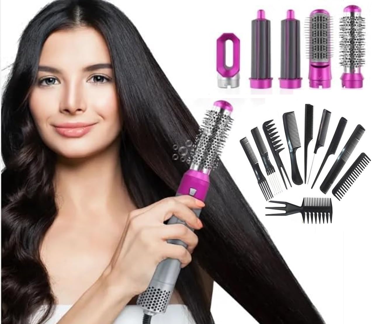 Mabron [ COMBO OFFER WITH 10 PIECES COMB SET ] 5 In 1 Electric Blow ...