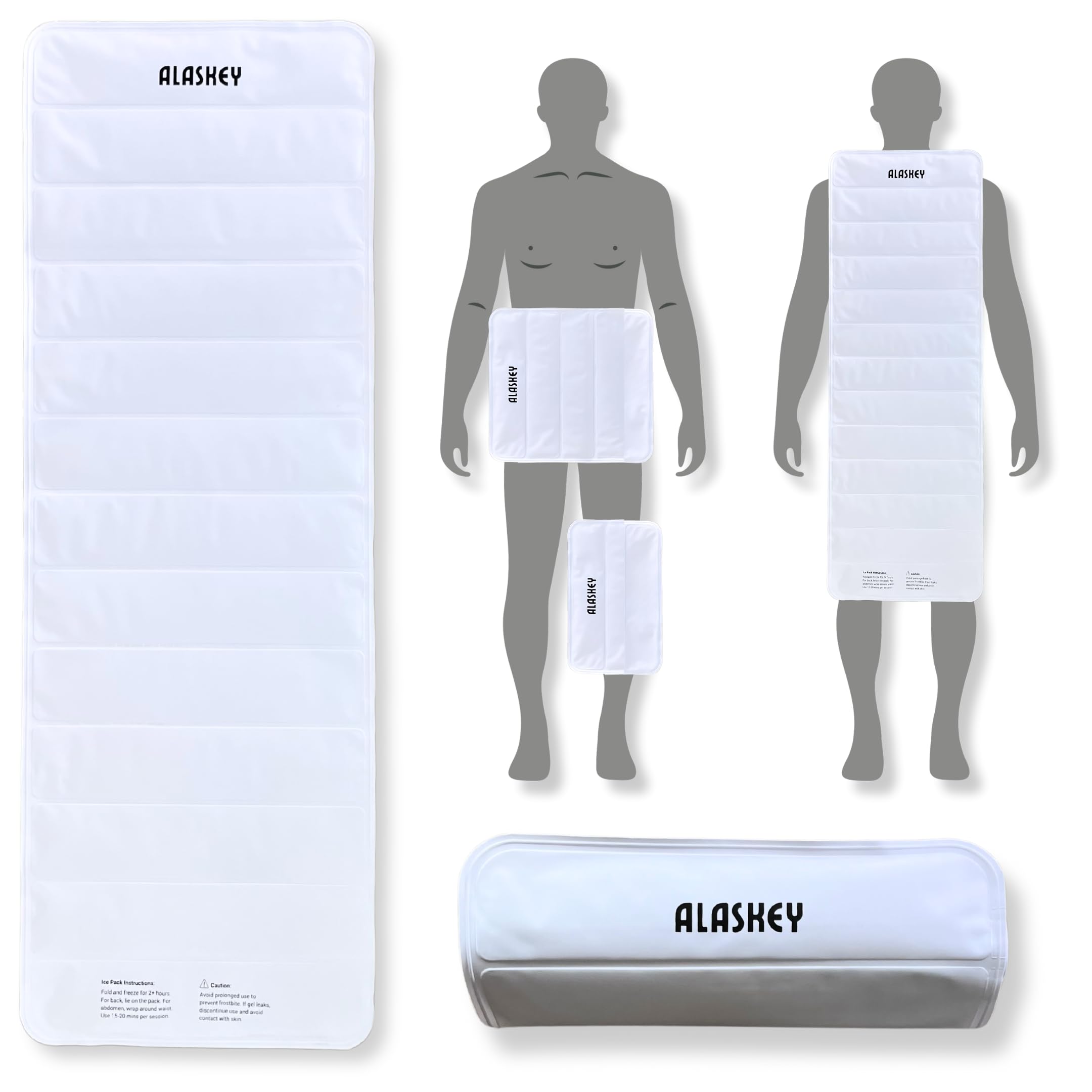 Amazon.com: Large Full Body Ice Pack – 45x16 inches, White Reusable Ice ...