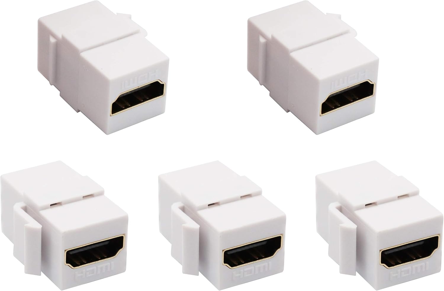 AAOTOKK HDMI Keystone Coupler, Gold Plated HDMI Keystone Jack Insert ...