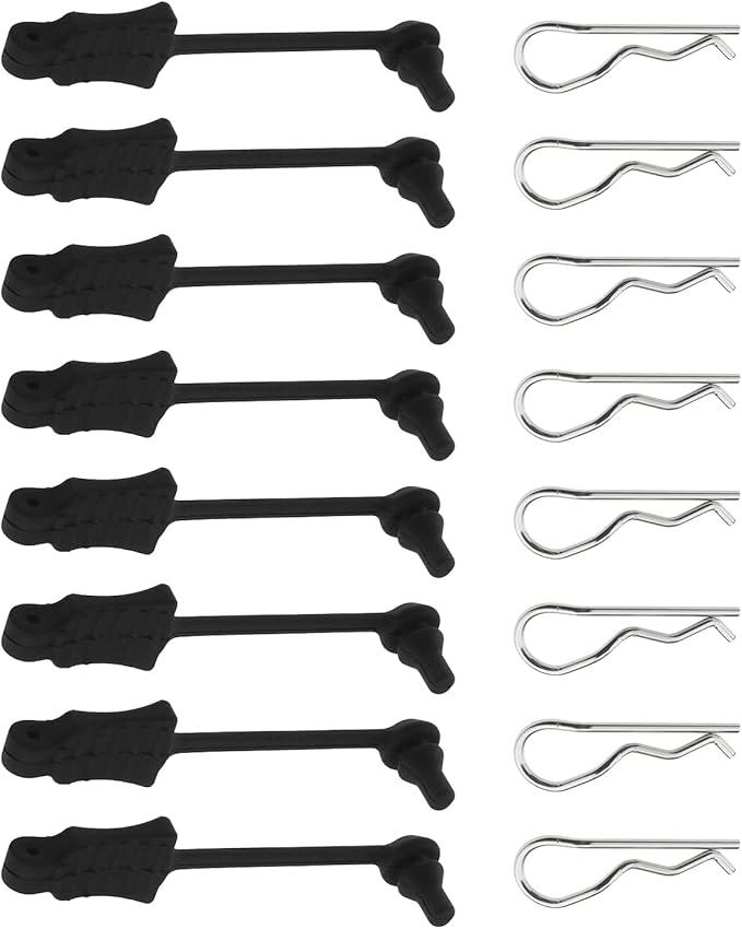 EMSea 8 Set RC Body Clips Bent Springy R Pins Body Clip Retainers Body ...
