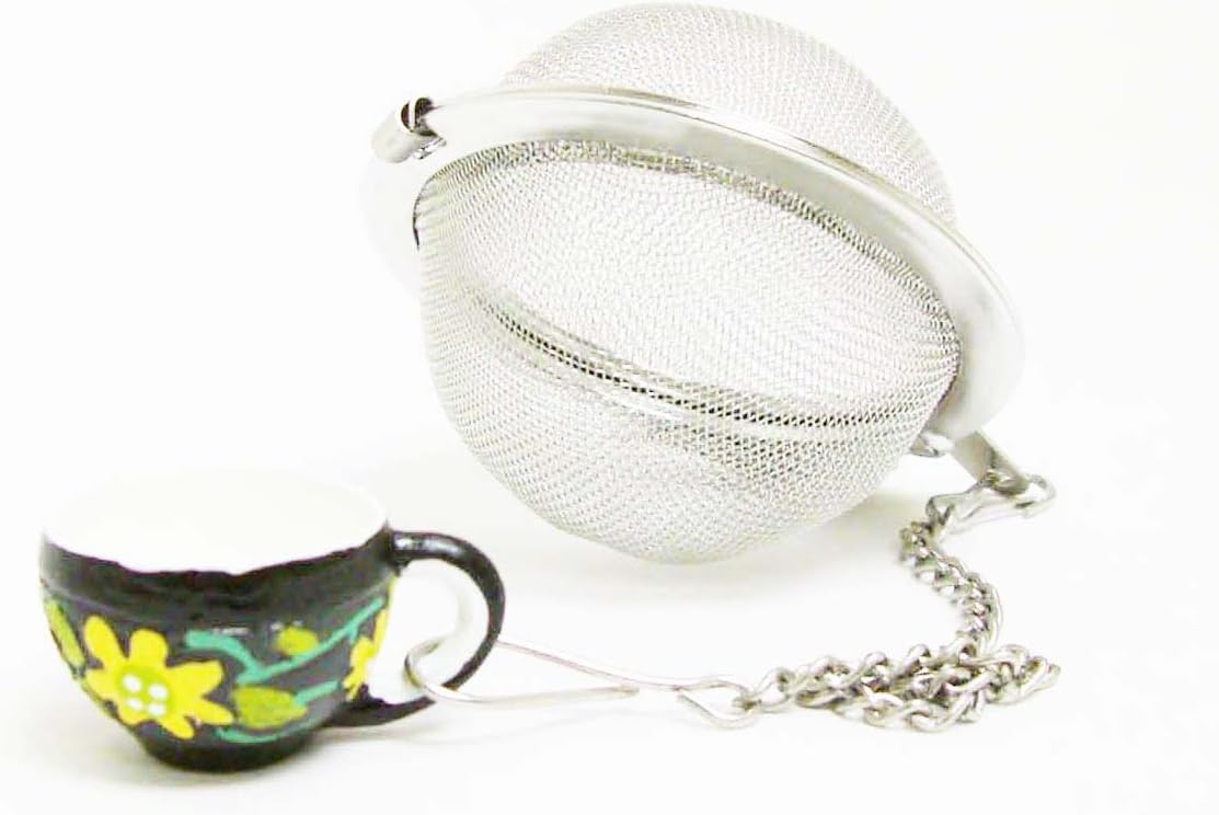 Amazon.com: Stainless Steel Mesh Tea Ball with Cup Shaped Polyresin ...
