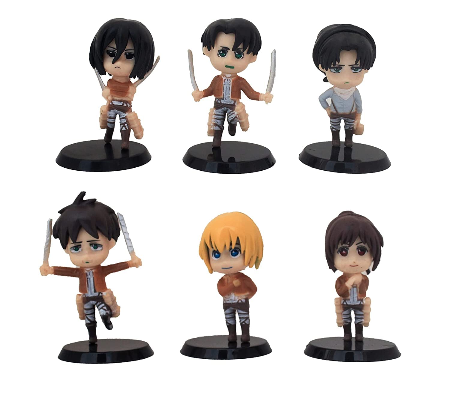 Buy KENMA AOT Set of 6 Pcs Action Figure [7-8 cm] Standies Collectible ...