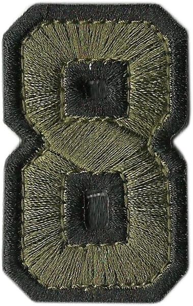 Amazon.com: Tactical Numbers Patches - Olive - Eight : Sports & Outdoors