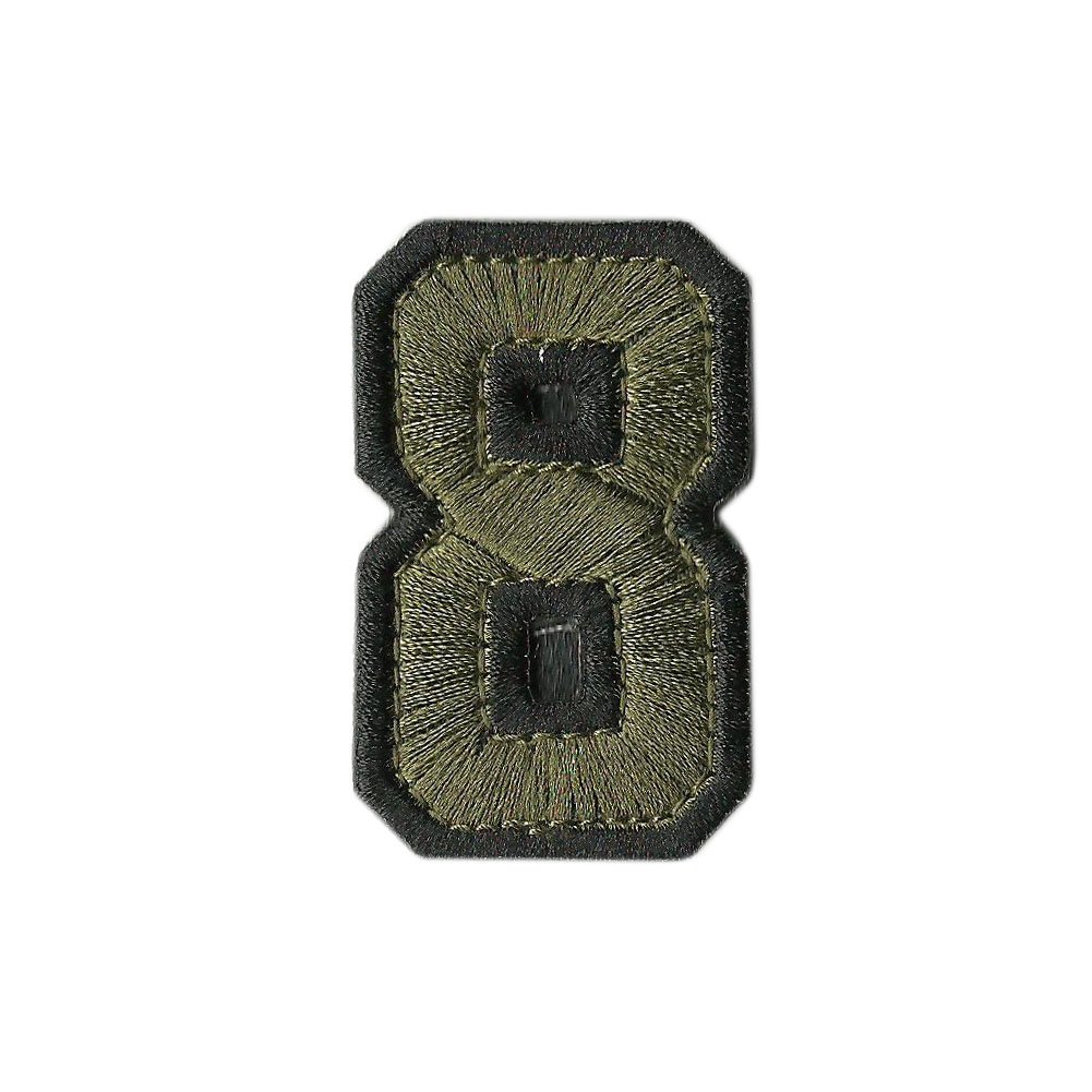 Amazon.com: Tactical Numbers Patches - Olive - Eight : Sports & Outdoors