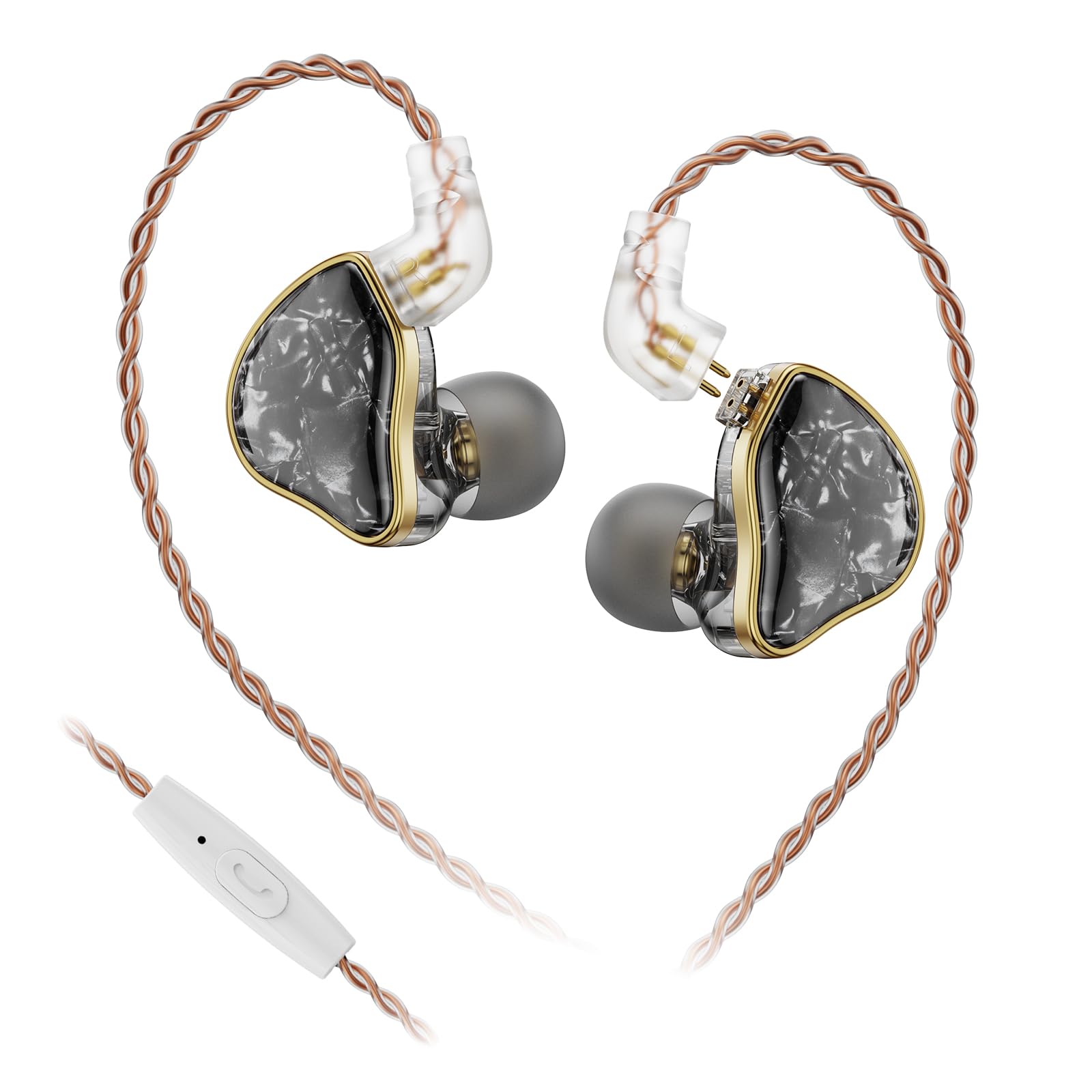 Amazon.com: NICEHCK DB2 IEM Earphones with Mic Music Control: Resin 1BA ...