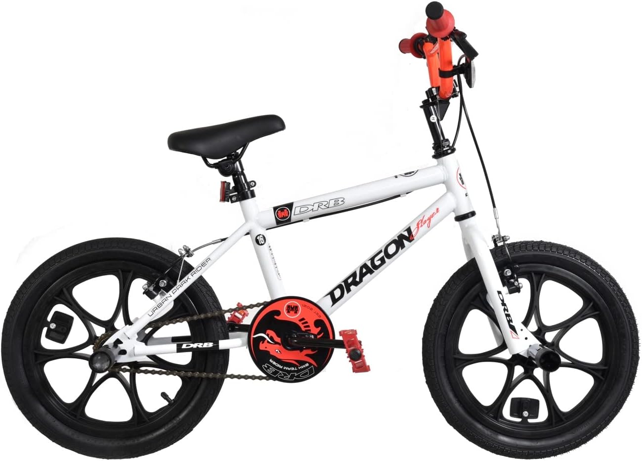 Dallingridge Dragon Slayer 16" Kids MAG BMX Bike - White/Red : Amazon ...