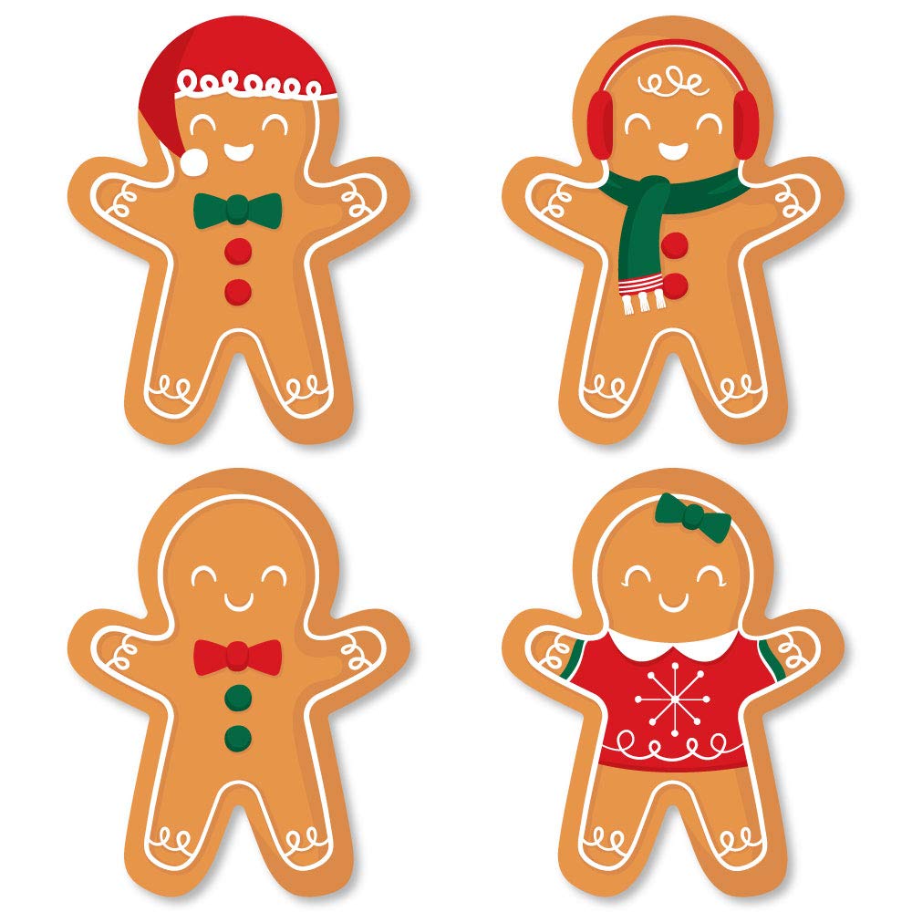 Amazon.com: Big Dot of Happiness Gingerbread Christmas - DIY Shaped ...