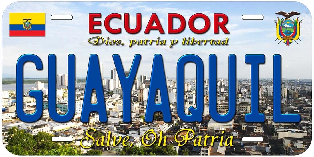 Amazon.com: Guayaquil Ecuador Novelty Car Auto License Plate : Automotive