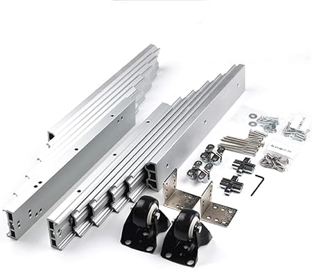 uyoyous Full Extension Table Slide 50 Inch with Silent Wheels Aluminum ...