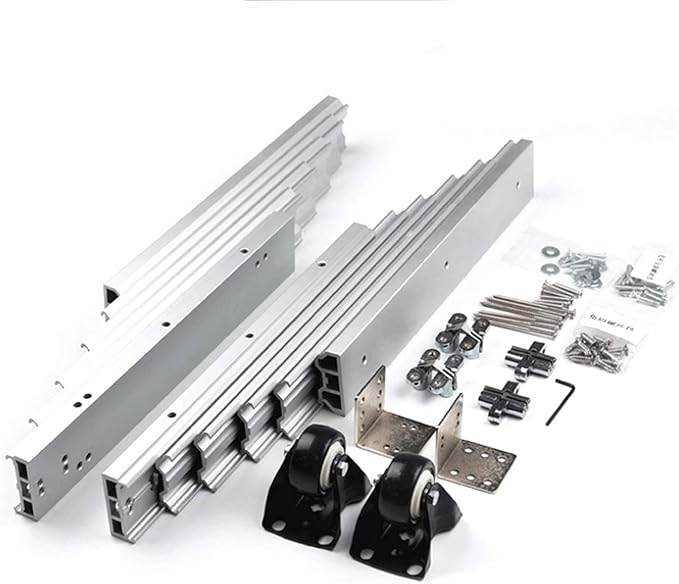 uyoyous Full Extension Table Slide 50 Inch with Silent Wheels Aluminum ...