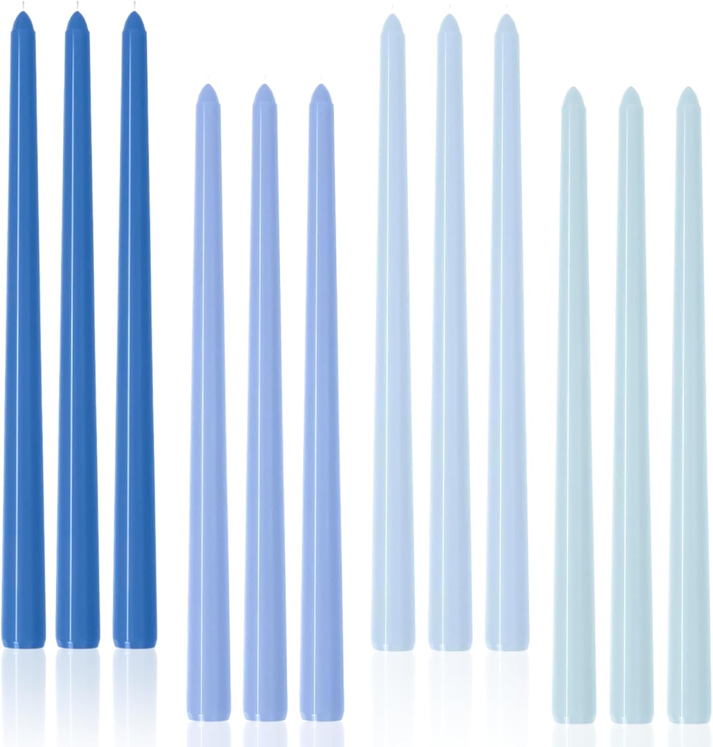 Amazon.com: LPUSA Blue Gradient Taper Candles 12 inch Unscented ...