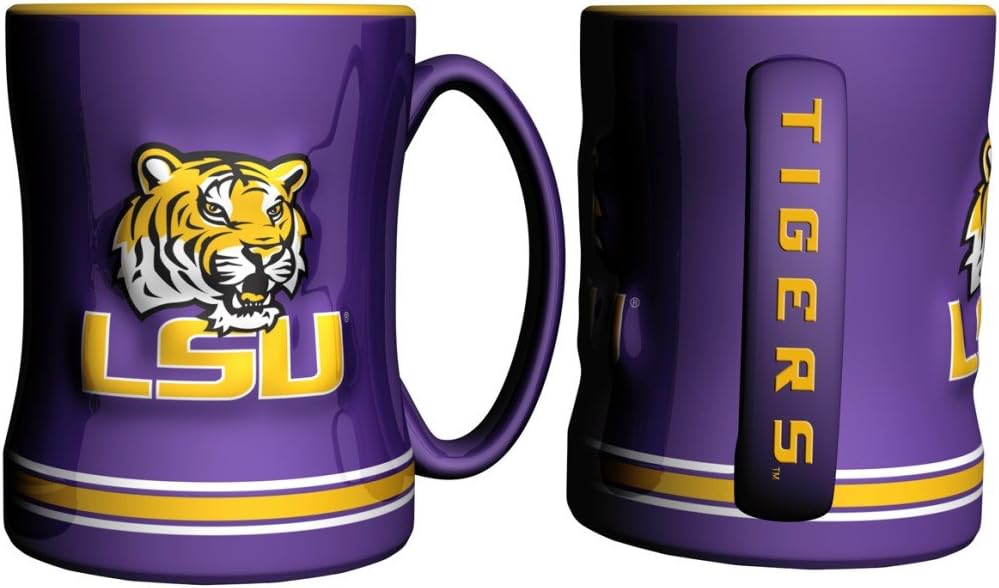 Amazon.com: LSU Tigers Purple 15oz. Ceramic Relief Mug : Sports & Outdoors