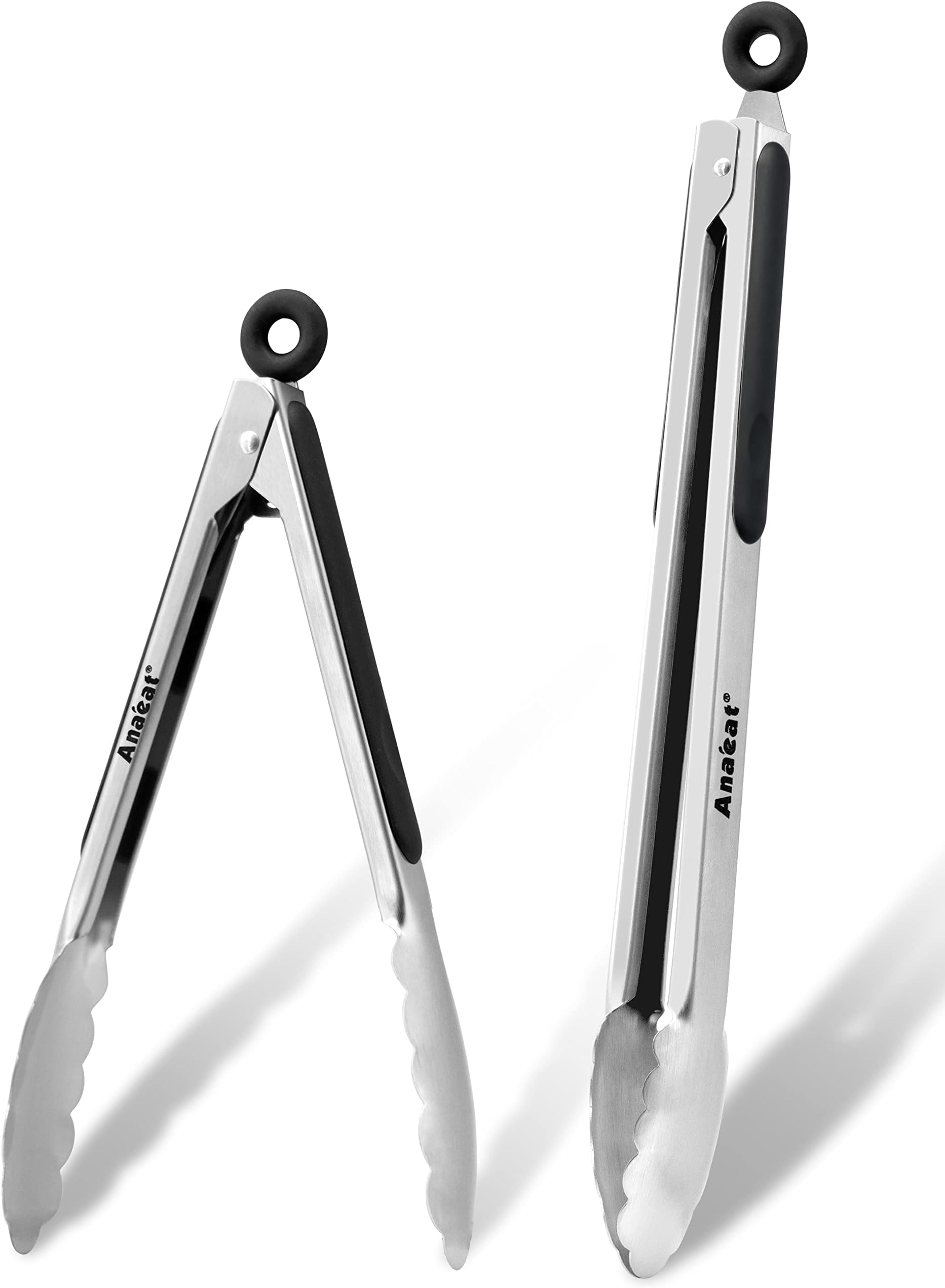 Anaeat Premium Kitchen Locking Tong Set of 3 - Heavy Duty Stainless ...