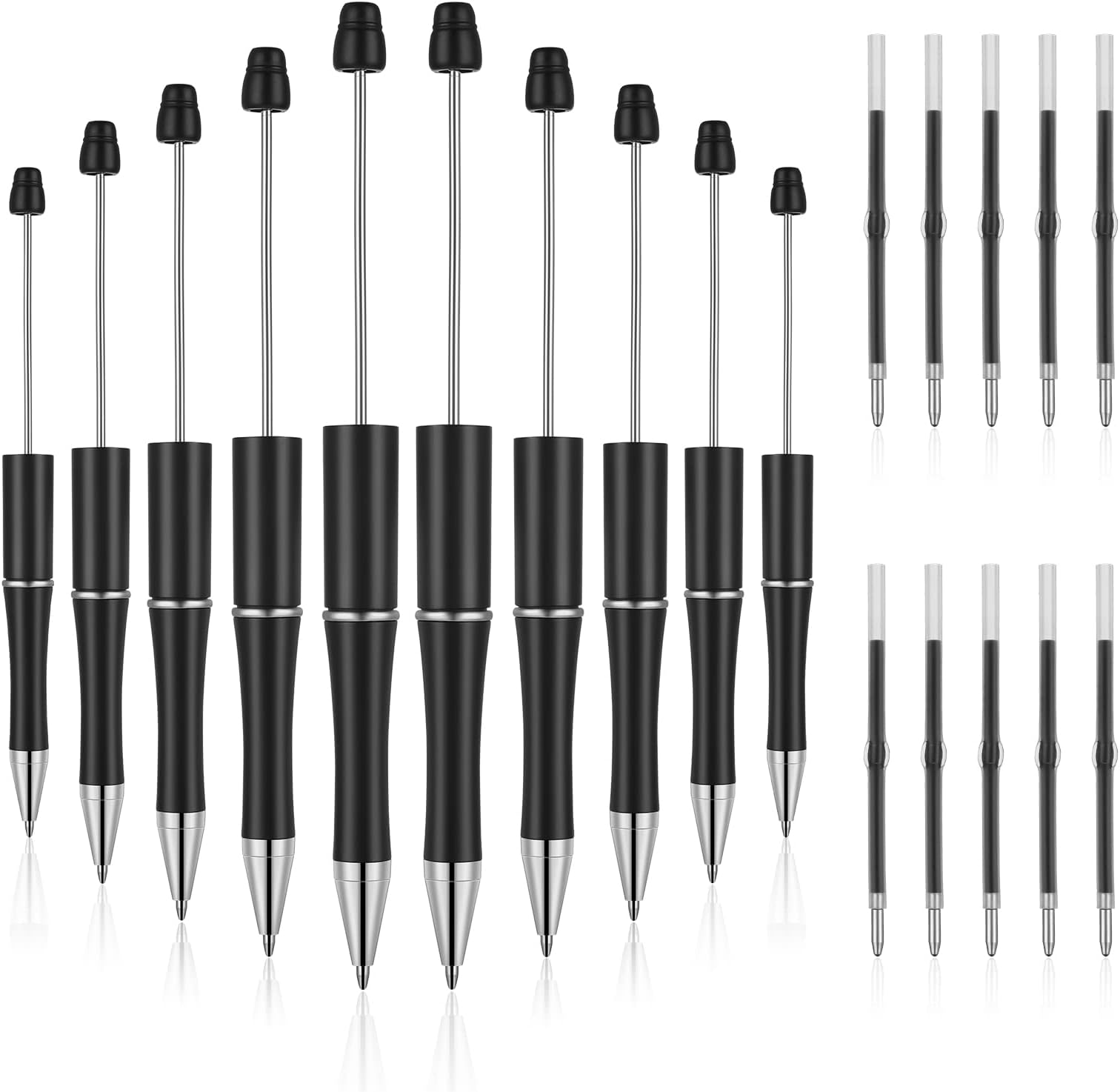 Amazon.com : TIESOME 10 Pcs Plastic Beadable Pen, Bead Ballpoint Pen ...