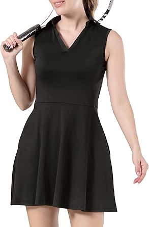 SPFAS Robe de tennis pour femme, robe de tennis de golf avec short ...