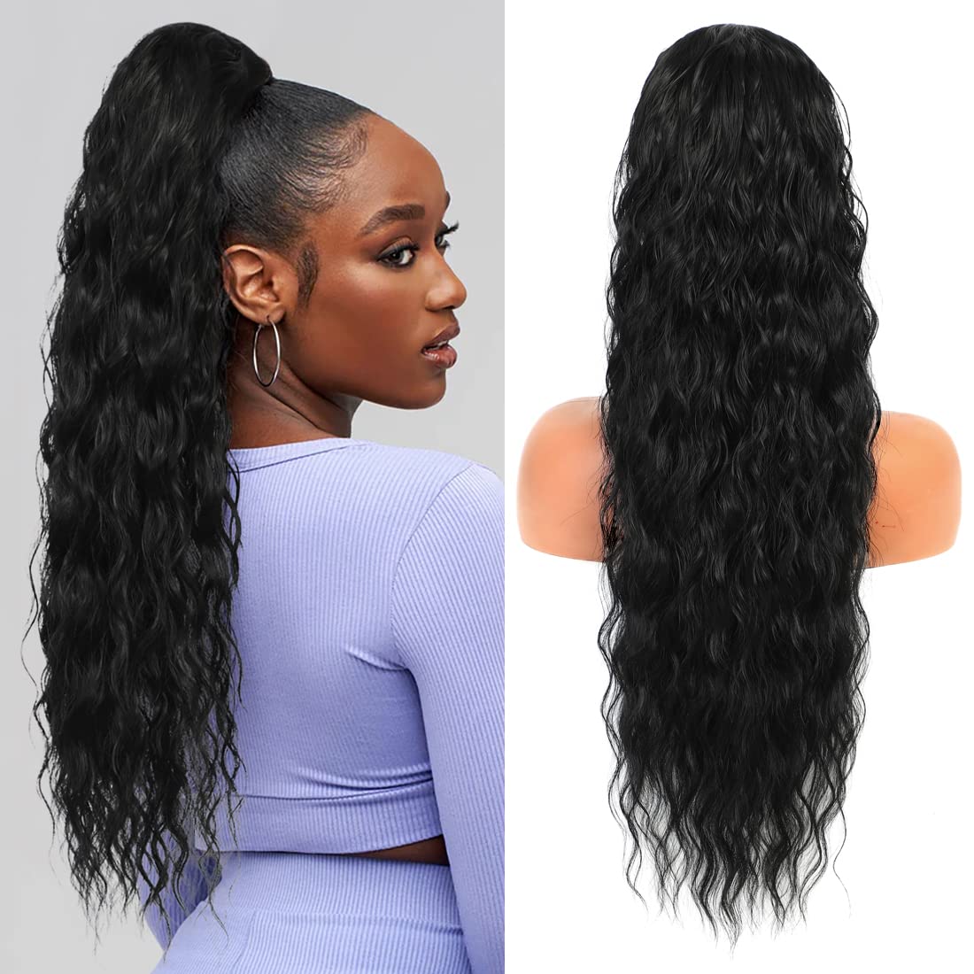 Amazon.com : Miuric Ponytail Extensions Drawstring Ponytail Extensions ...