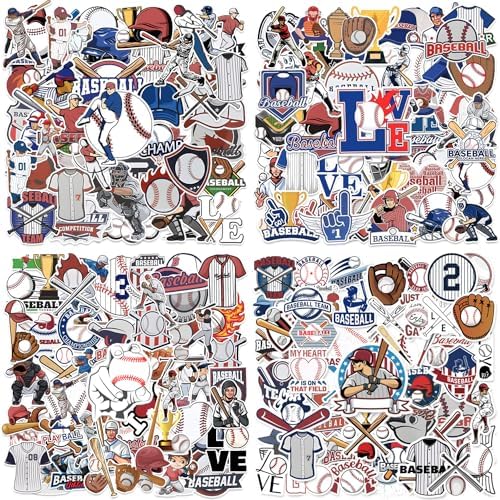 Amazon.com: 100 Pack Baseball Stickers, Baseball Party Favors, Birthday ...