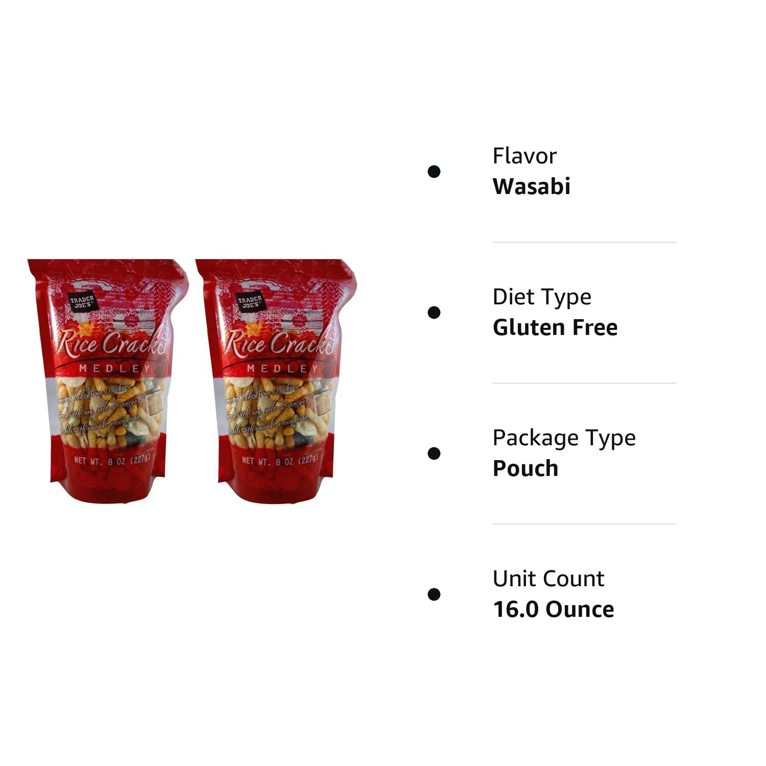 Snapklik.com : Trader Joes Gluten Free Rice Cracker Snack Mix Medley, 8 ...