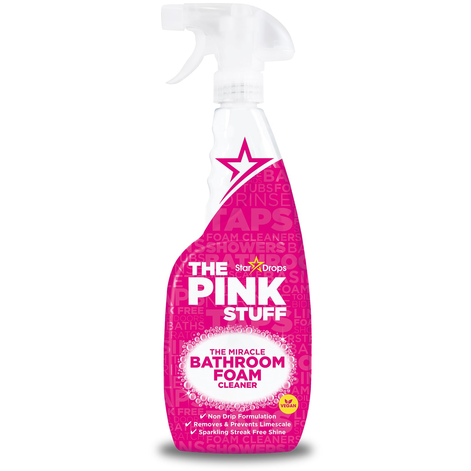 The Pink Stuff Miracle Bathroom Foam Cleaner (750ml) - Vegan Friendly ...