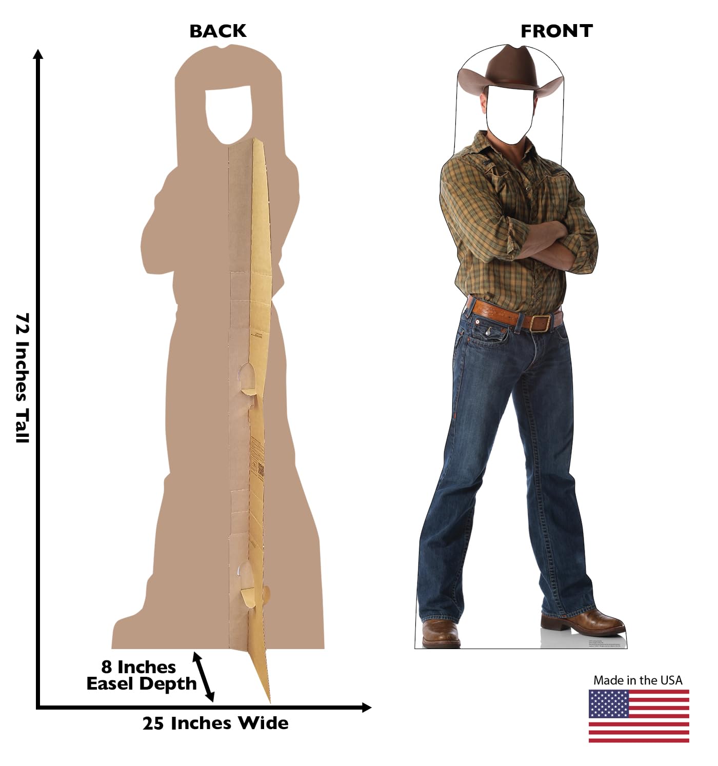 Cowboy Cardboard Cutouts Western Saloon Couple Stand In Cardboard