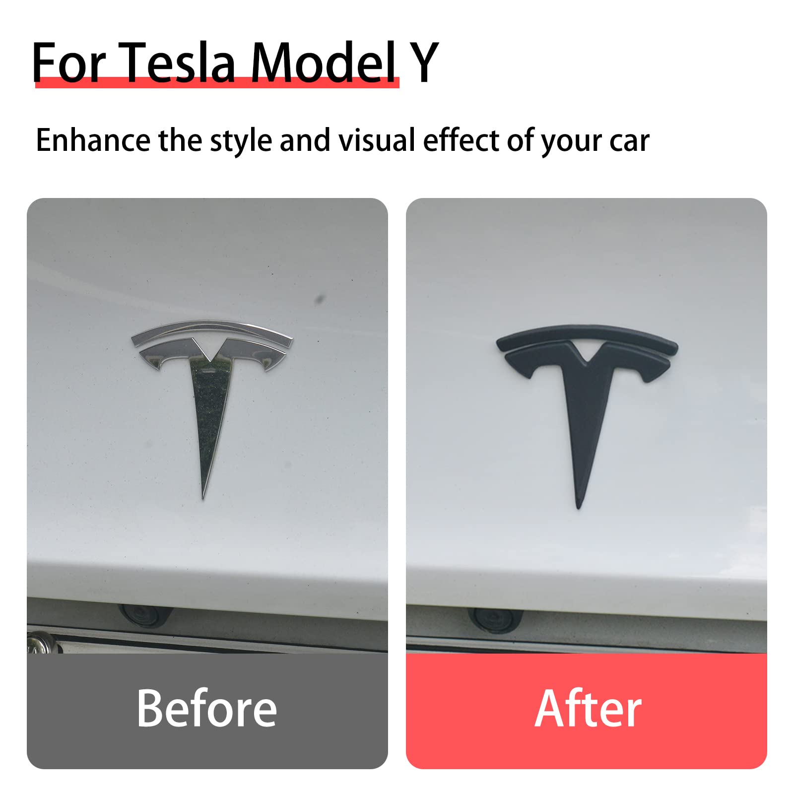 Snapklik.com : Powlamks Model Y Front Trunk/Rear Trunk Logo Cover ...