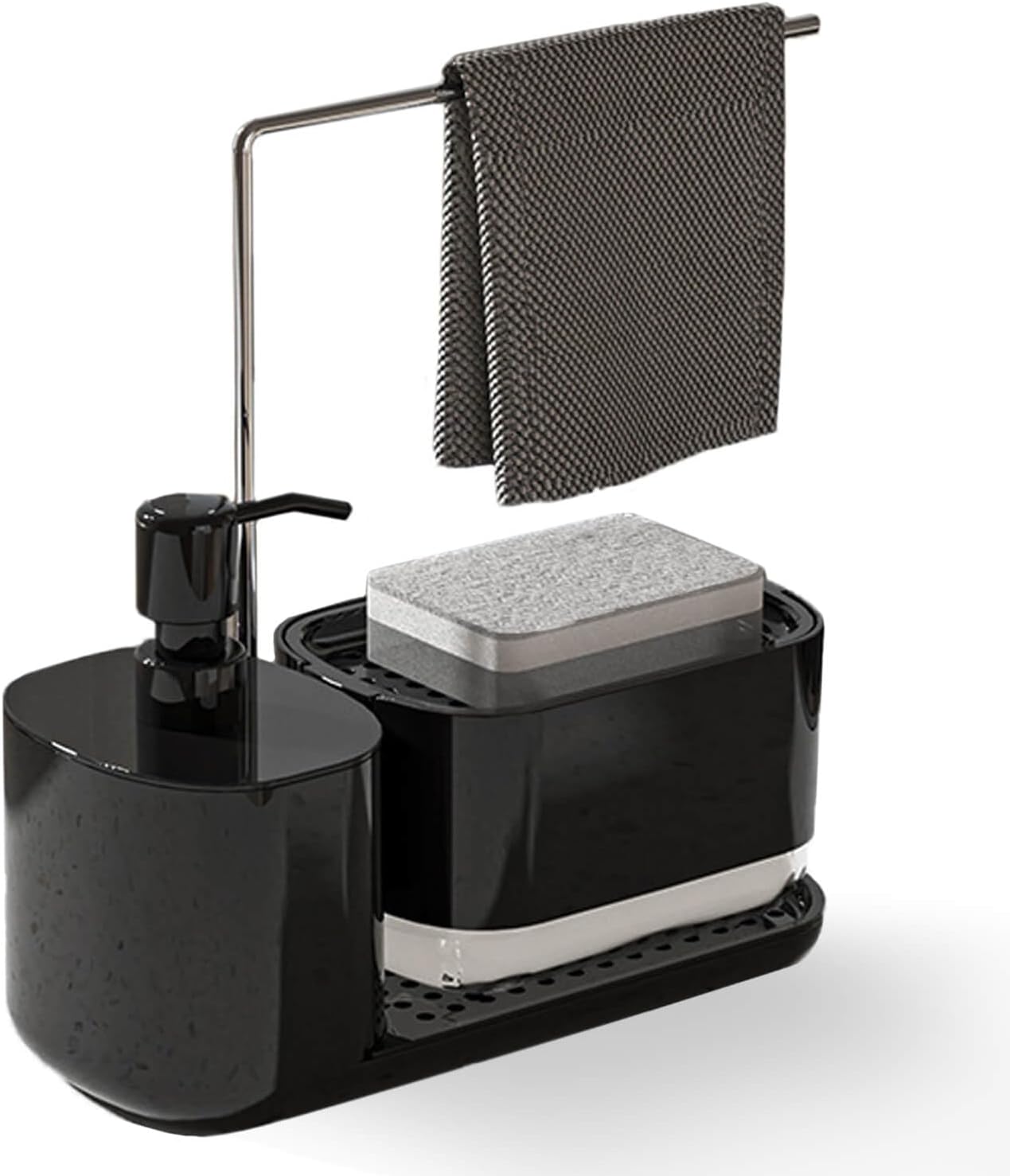 Amazon.com: Kitchen Soap Dispenser Set with Tray and Sponge Holder ...