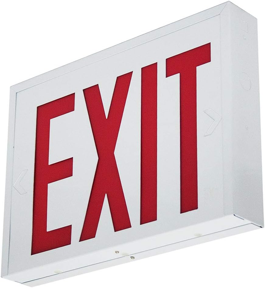 LFI Lights | New York City Approved Red Edge-Lit Exit Sign | Aluminum ...