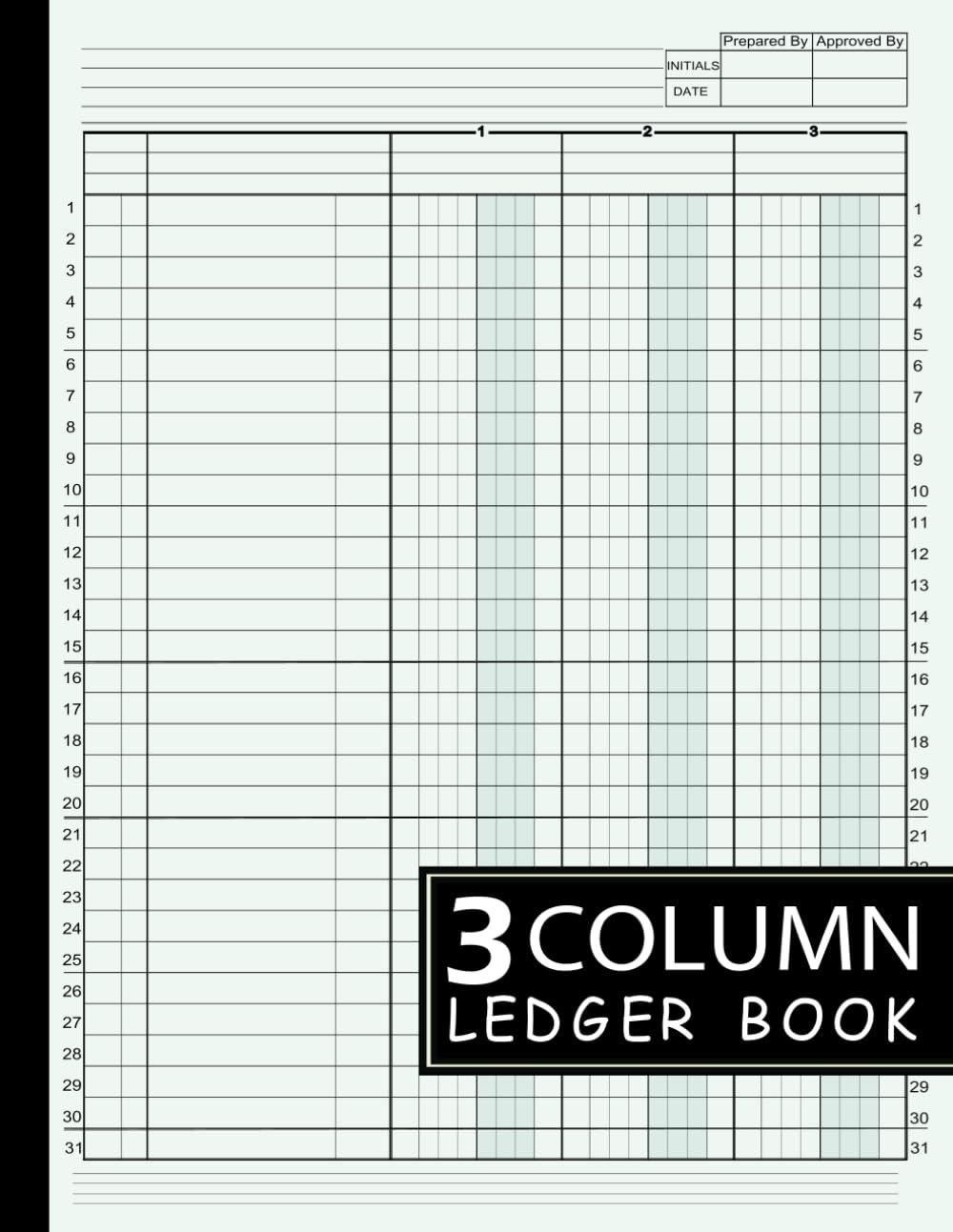 Amazon.com: 3 Column Ledger Book: Large Simple Three Column for ...