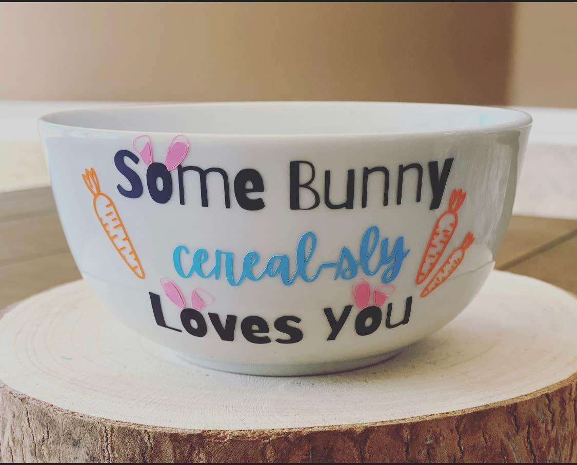 Amazon.com: Some bunny cereal-sly loves you cereal bowl. Kids Easter ...