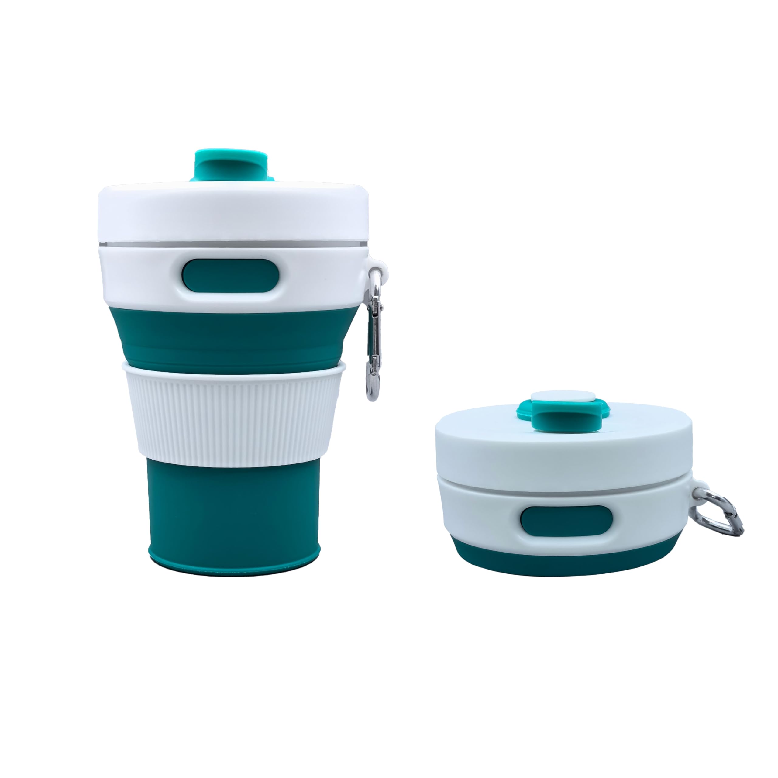 Amazon.com: JSHYGOUP Silicone Collapsible Travel Mug Green 15oz / 450ml ...