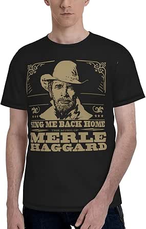 Amazon.com: FLOKOO Merle Haggard T Shirt Men's 3D Printing Summer ...