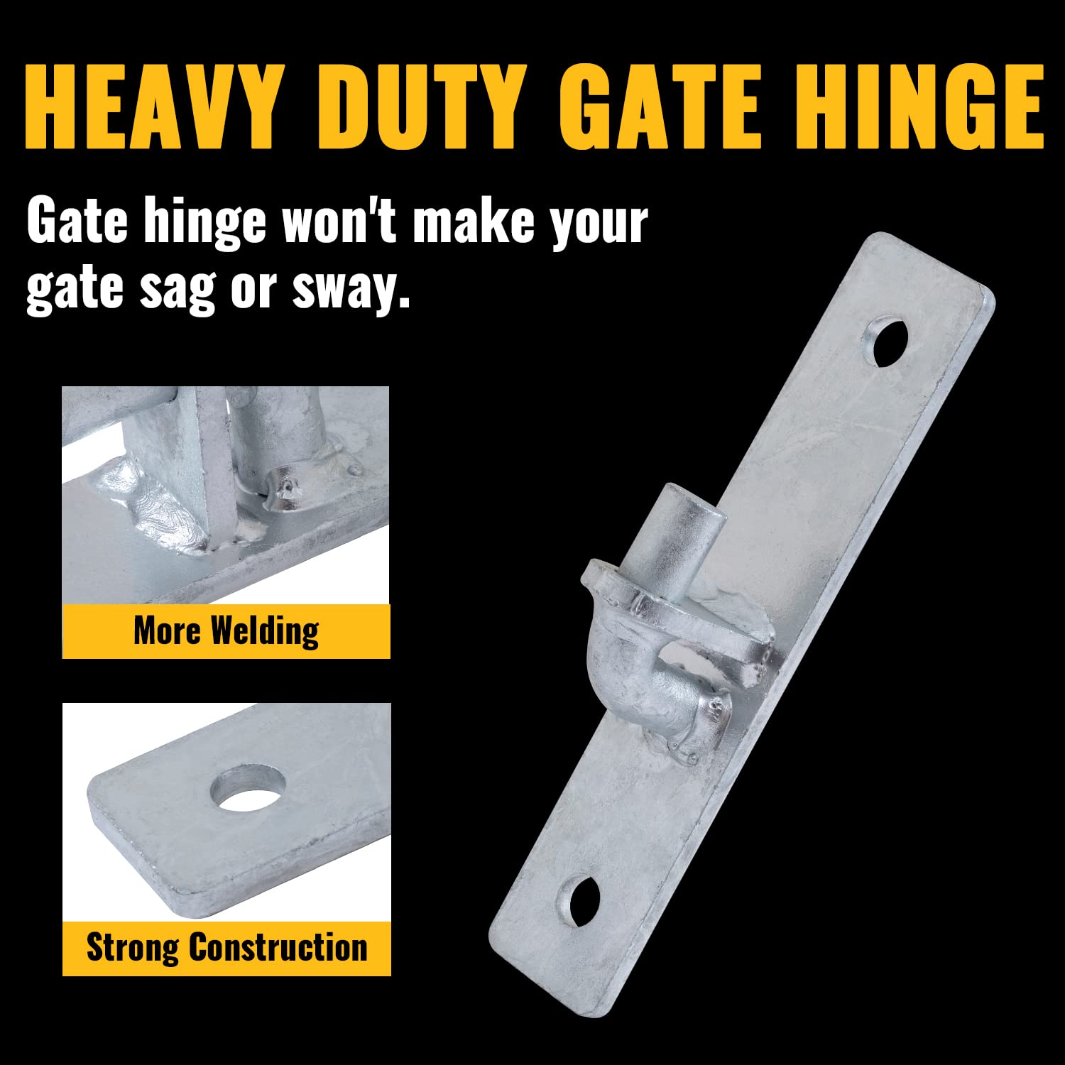 Snapklik.com : Wall Mount Gate Hinge, VIVIDA Heavy Duty Gate Hinge