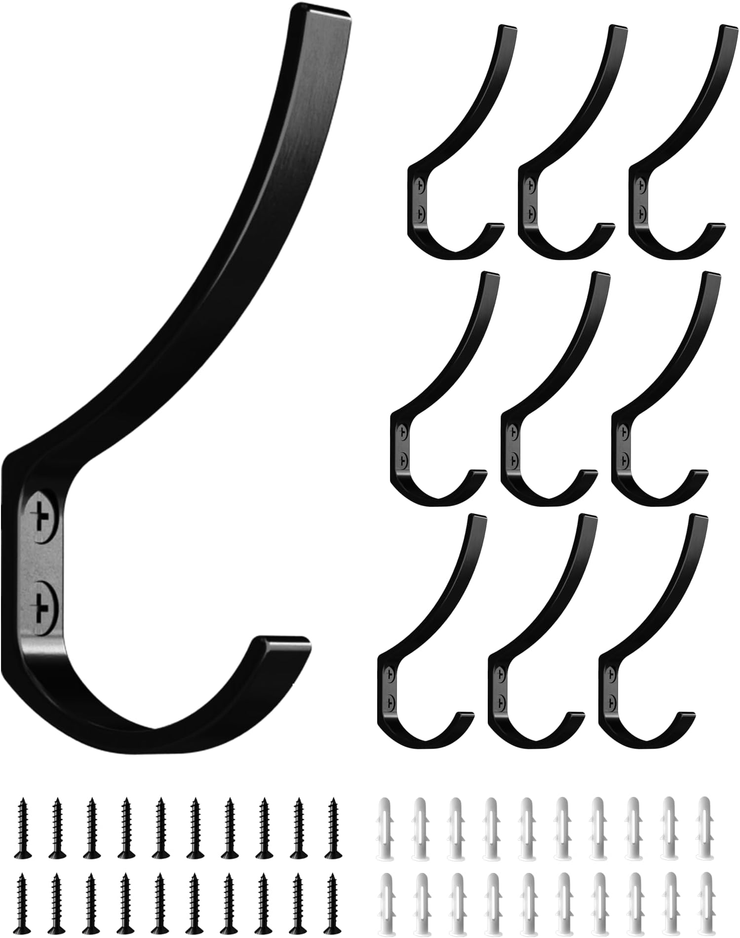 Amazon.com: Hanging Coat Hooks Wall Mount - Wall Hooks For Hanging ...