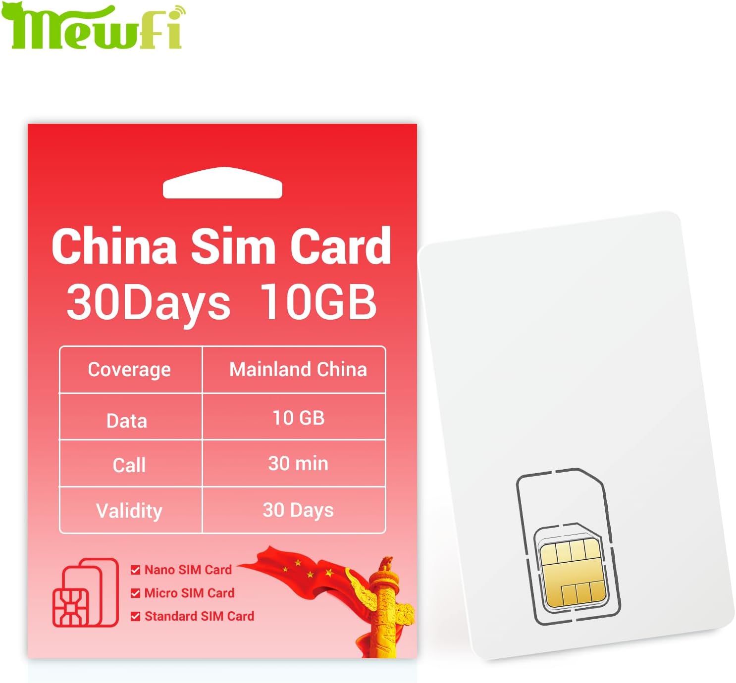 Amazon.com: China SIM Card 30 Days 10GB, Mainland China Sim Card with Mobile Number, Activation ...