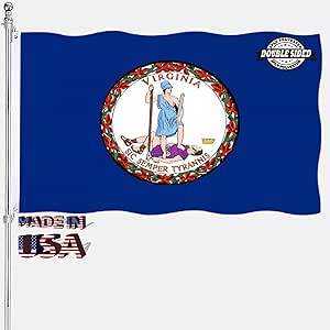 Amazon.com : Virginia State Flag 3x5 Double Sided VA Flags Outdoor ...