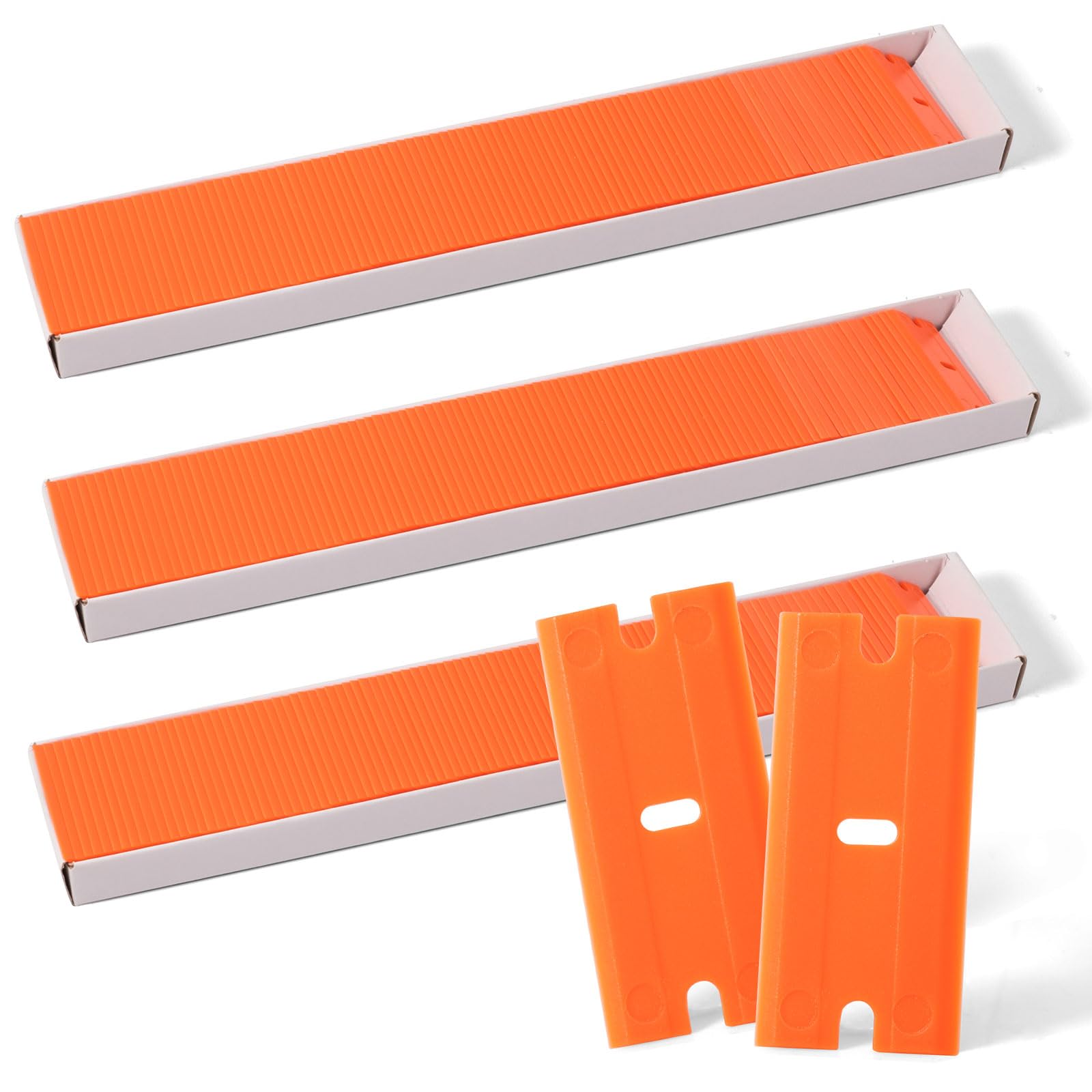 Amazon.com: NEWISHTOOL Plastic Scraper Blades, 300 PCS Double Edged ...