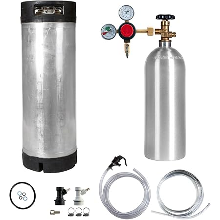 Amazon.com: Kegging Kit - New 5 gallon keg, 5lb CO2 Tank, CO2 Regulator ...