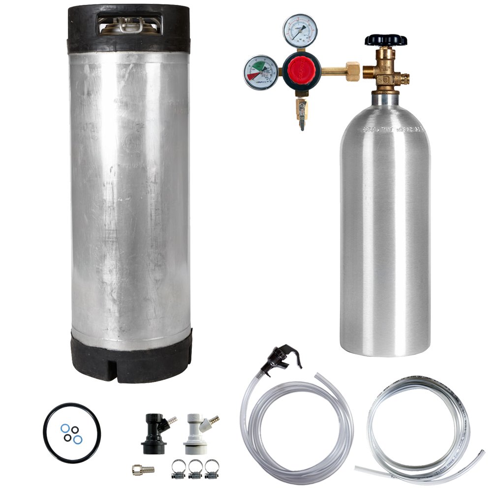 Amazon.com: Keg Kit with 5 Gallon Ball Lock Keg, 5 lb Aluminum CO2 ...