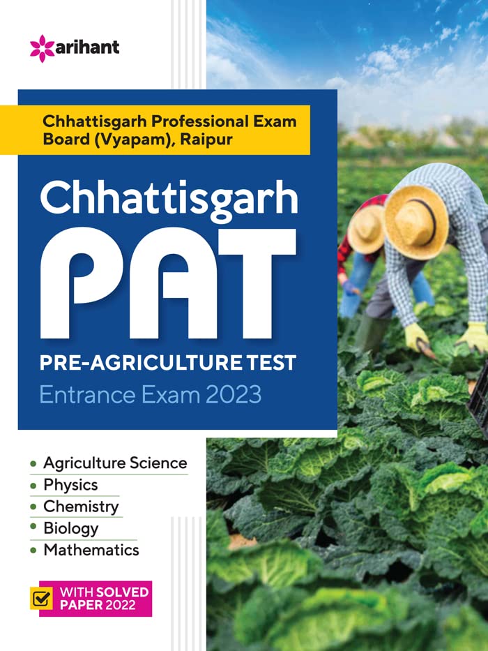 Buy Chhattisgarh PAT Pre Agriculture Test Entrance Exam 2023 Book ...